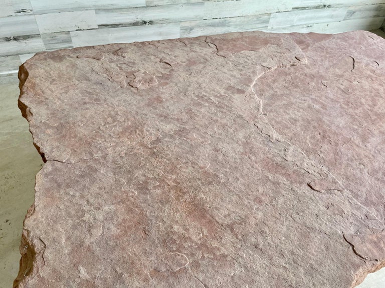 Rosa Flagstone and Iron Coffee Table For Sale at 1stDibs