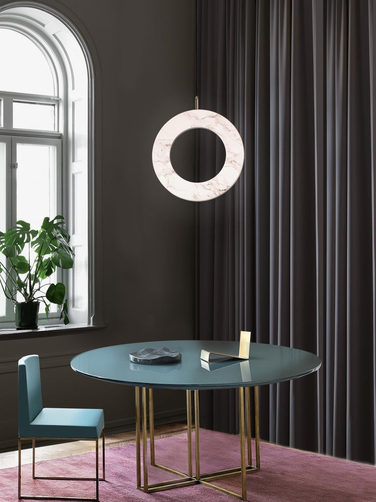 Rosa Ring Pendant by Marc Wood 'Rosa Estremoz Marble with Integrated ...