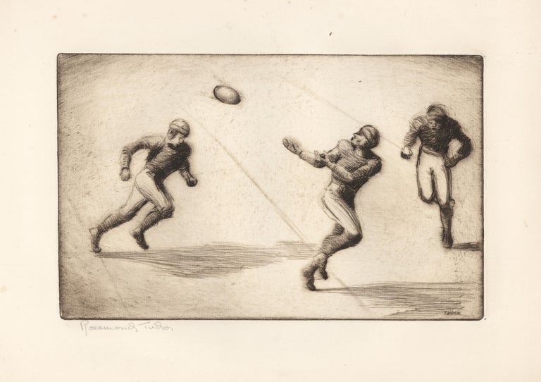 Rosamond Tudor - "Forward Pass" Football Etching For Sale at 1stDibs