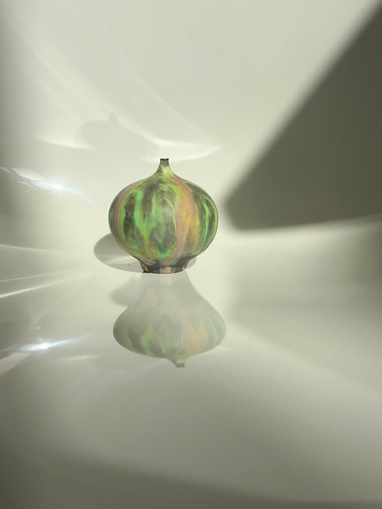 Rose and Erni Cabat Glazed Porcelain Feelie Vase Citron Chartreuse ...
