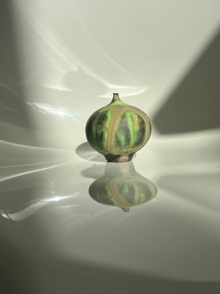 Rose and Erni Cabat Glazed Porcelain Feelie Vase Citron Chartreuse ...