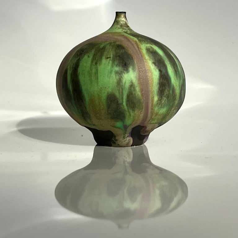 Rose and Erni Cabat Glazed Porcelain Feelie Vase Set of 3, Pink, Green ...