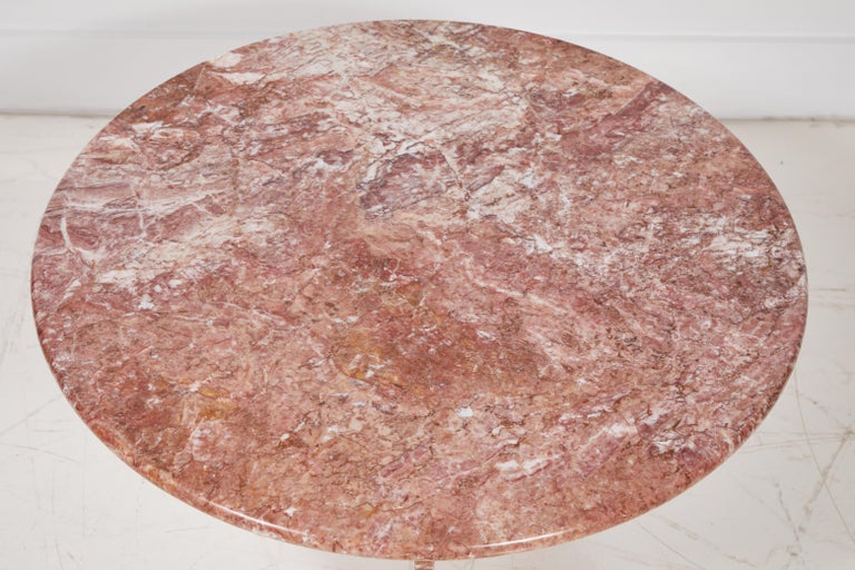 Rose Colored Marble Side Table at 1stDibs | rose marble side table