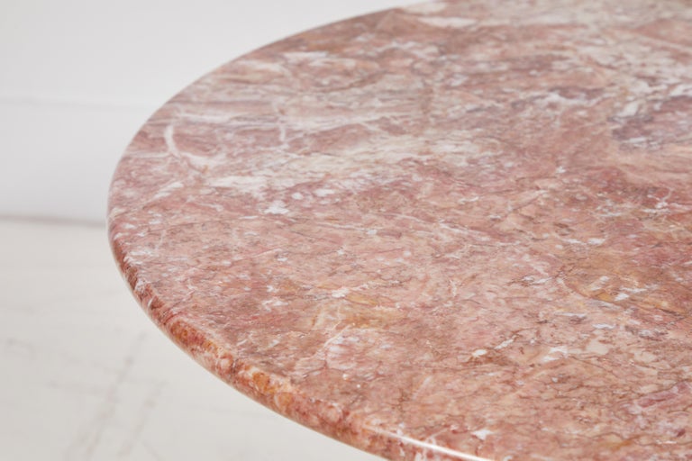 Rose Colored Marble Side Table at 1stDibs | rose marble side table