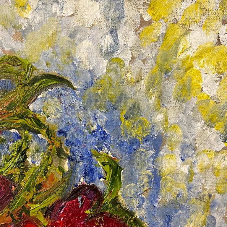 Rose Elizabeth Moorcroft - Expressive Still Life Painting Red Rose ...