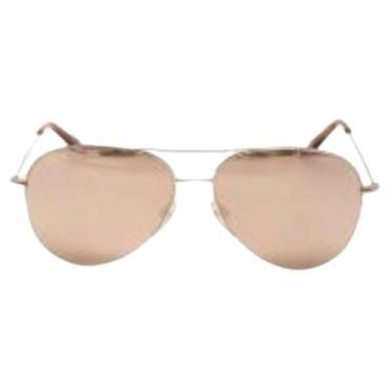 Rose Gold Aviator Sunglasses For Sale at 1stDibs