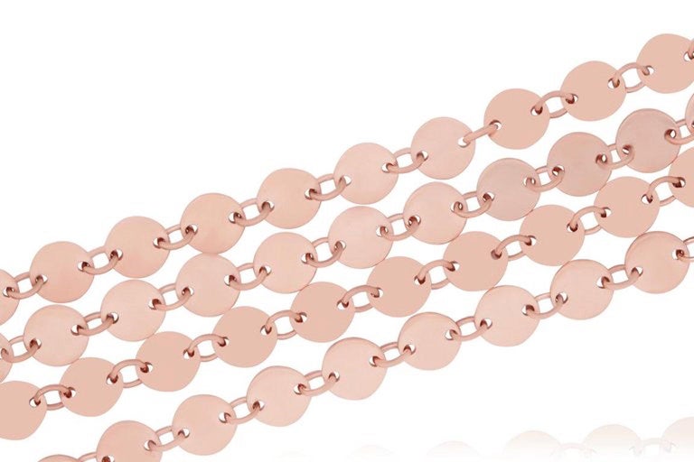 Rose Gold Circle Chain Necklace at 1stDibs