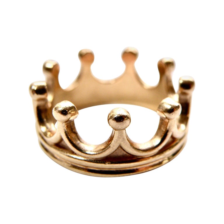 Rose Gold Crown Ring For Sale at 1stDibs