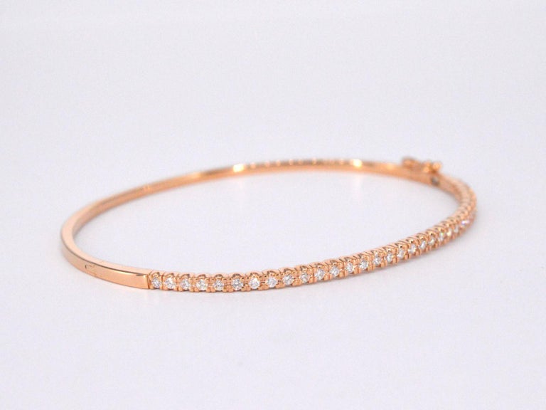 Rose Gold Diamond Bracelet For Sale at 1stDibs