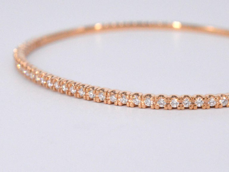 Rose Gold Diamond Bracelet For Sale at 1stDibs