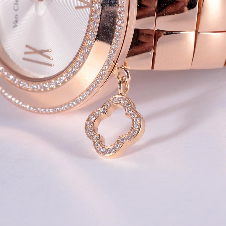 Rose Gold Diamond Van Cleef and Arpels Charms Watch at 1stDibs | van ...