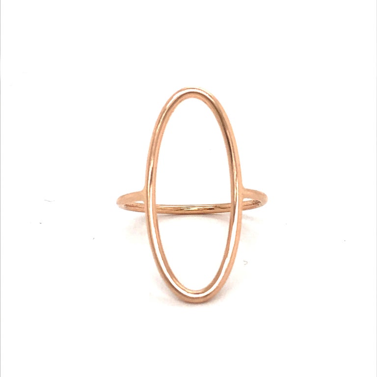 Rose Gold Fashion Ring 18 Karat Oval Shape For Sale at 1stDibs