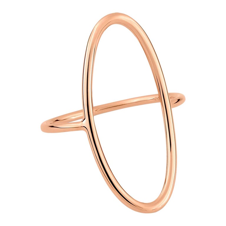 Rose Gold Fashion Ring 18 Karat Oval Shape For Sale at 1stDibs