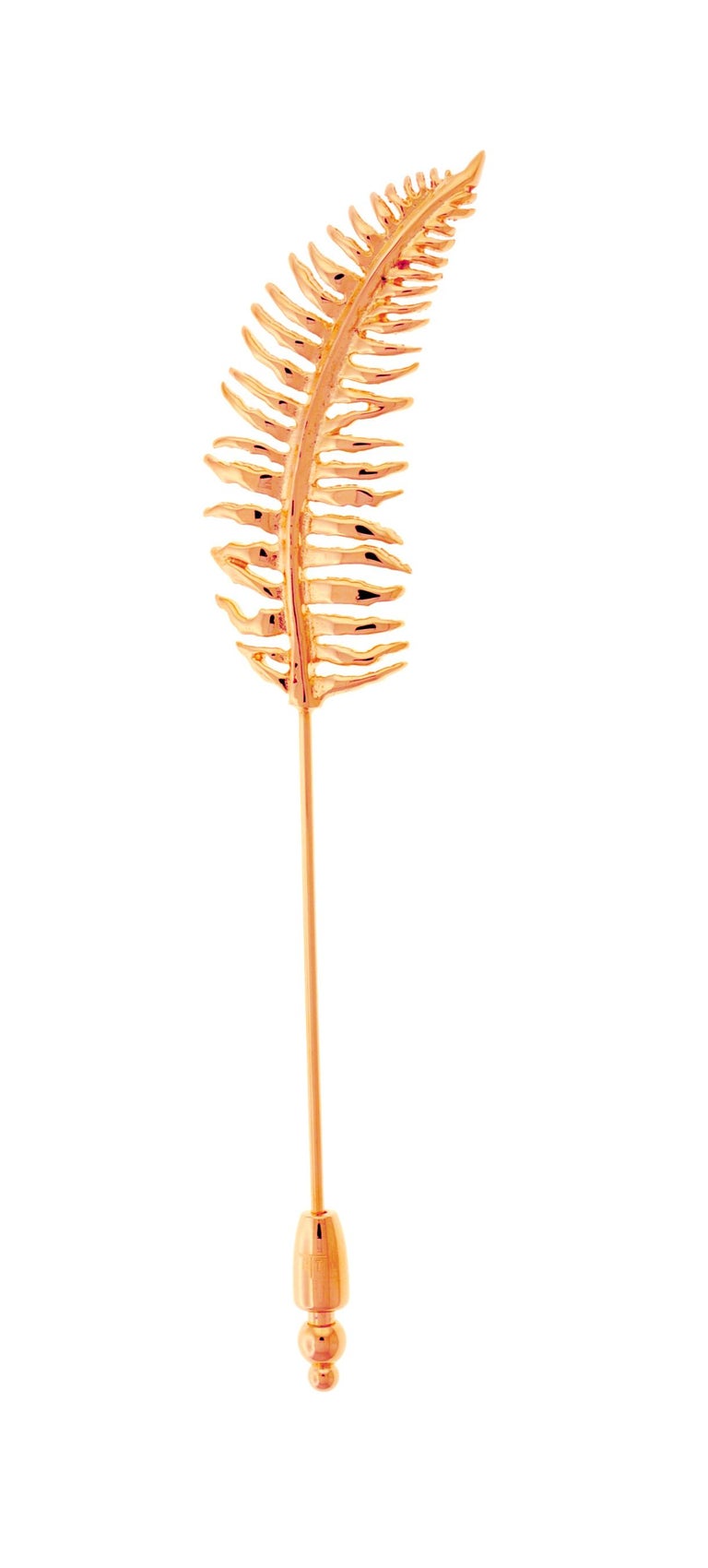 Rose Gold Fern Leaf Pin at 1stDibs