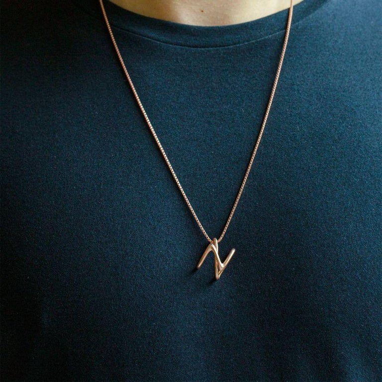 Rose Gold Plated Sterling Silver Apex Necklace For Sale at 1stDibs ...