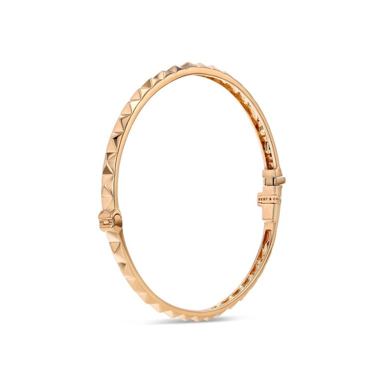 Rose Gold Pyramid Bangle For Sale at 1stDibs
