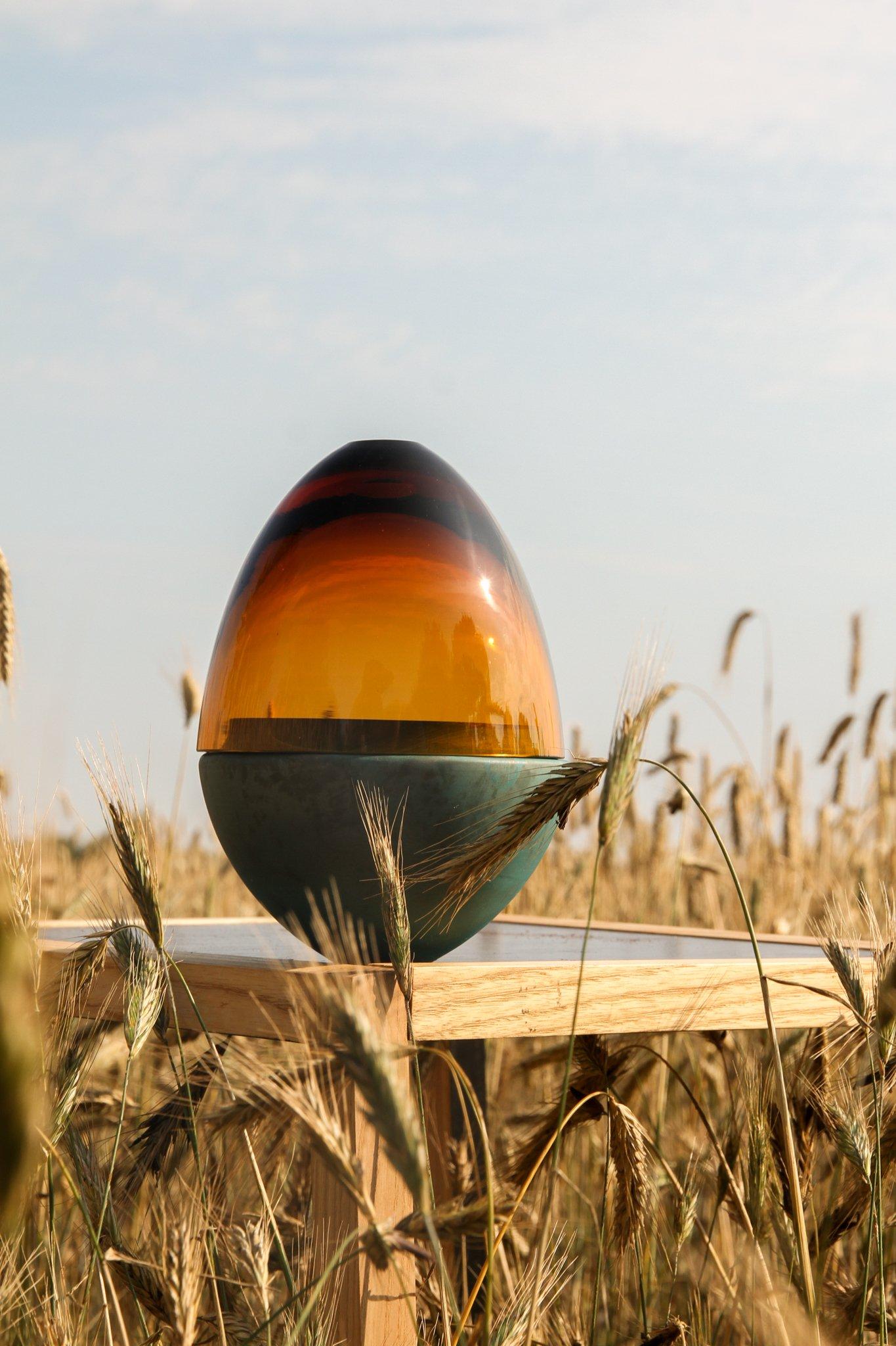 Rose Homage to Faberge Jewellery Egg, Pia Wüstenberg For Sale at 1stDibs