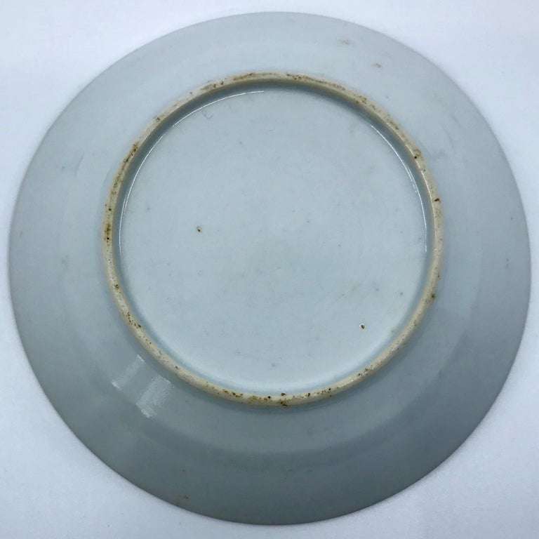 Rose Mandarin Chinese Porcelain Saucer Dish For Sale at 1stDibs