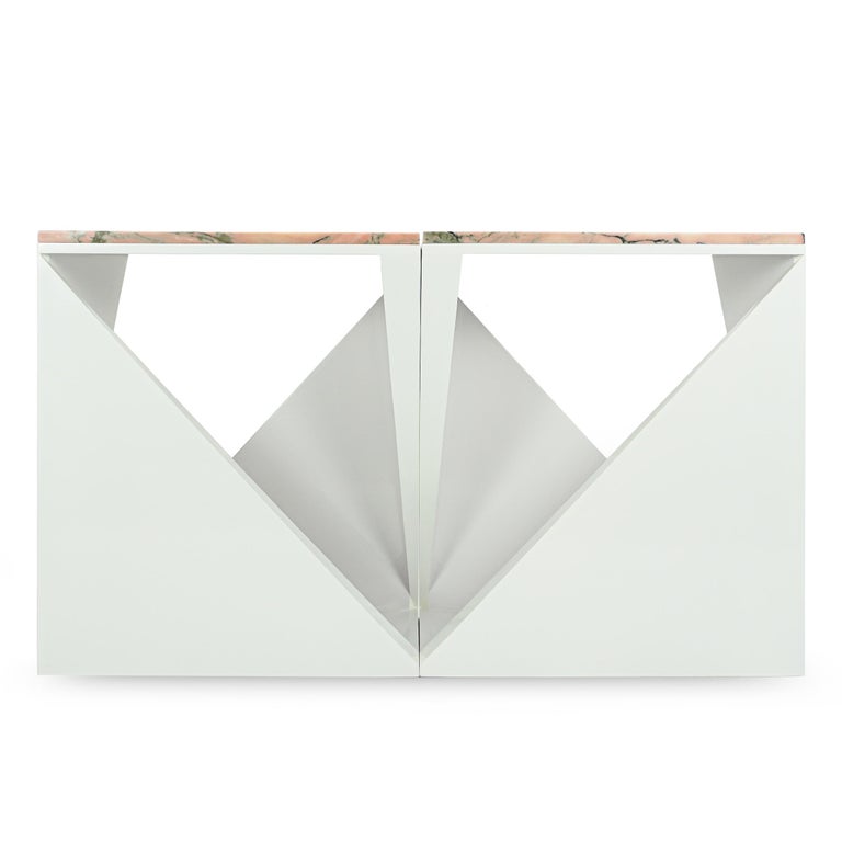 Rose Marble Top Console set For Sale at 1stDibs