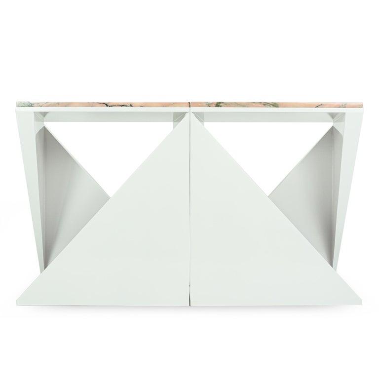 Rose Marble Top Console set For Sale at 1stDibs