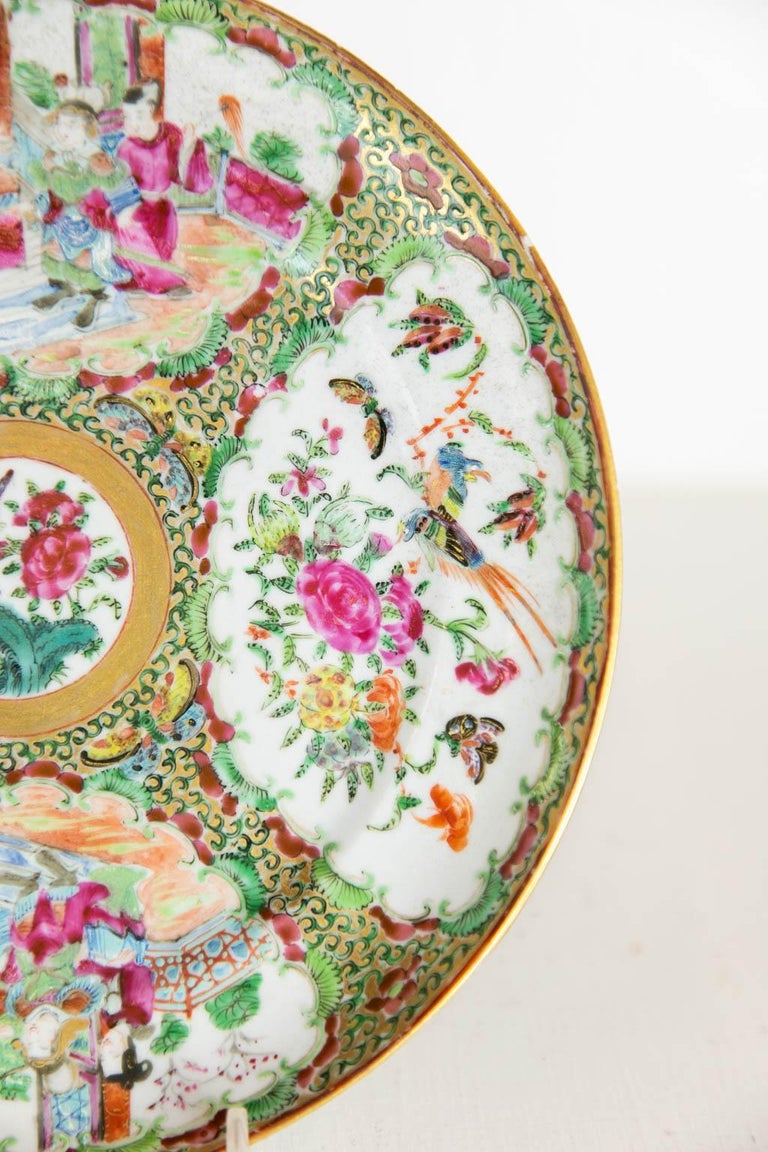 Rose Medallion Plate For Sale at 1stDibs