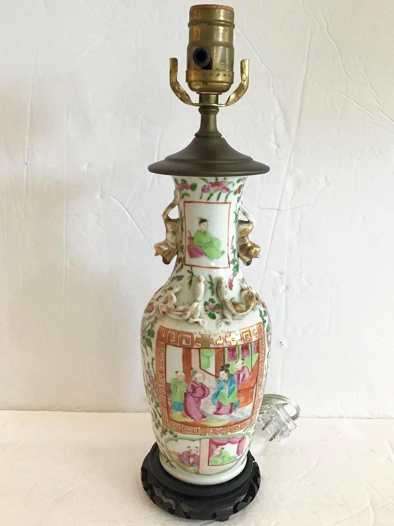 Rose Medallion Small Scale Table Lamp For Sale at 1stDibs