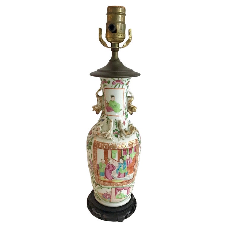 Rose Medallion Small Scale Table Lamp For Sale at 1stDibs