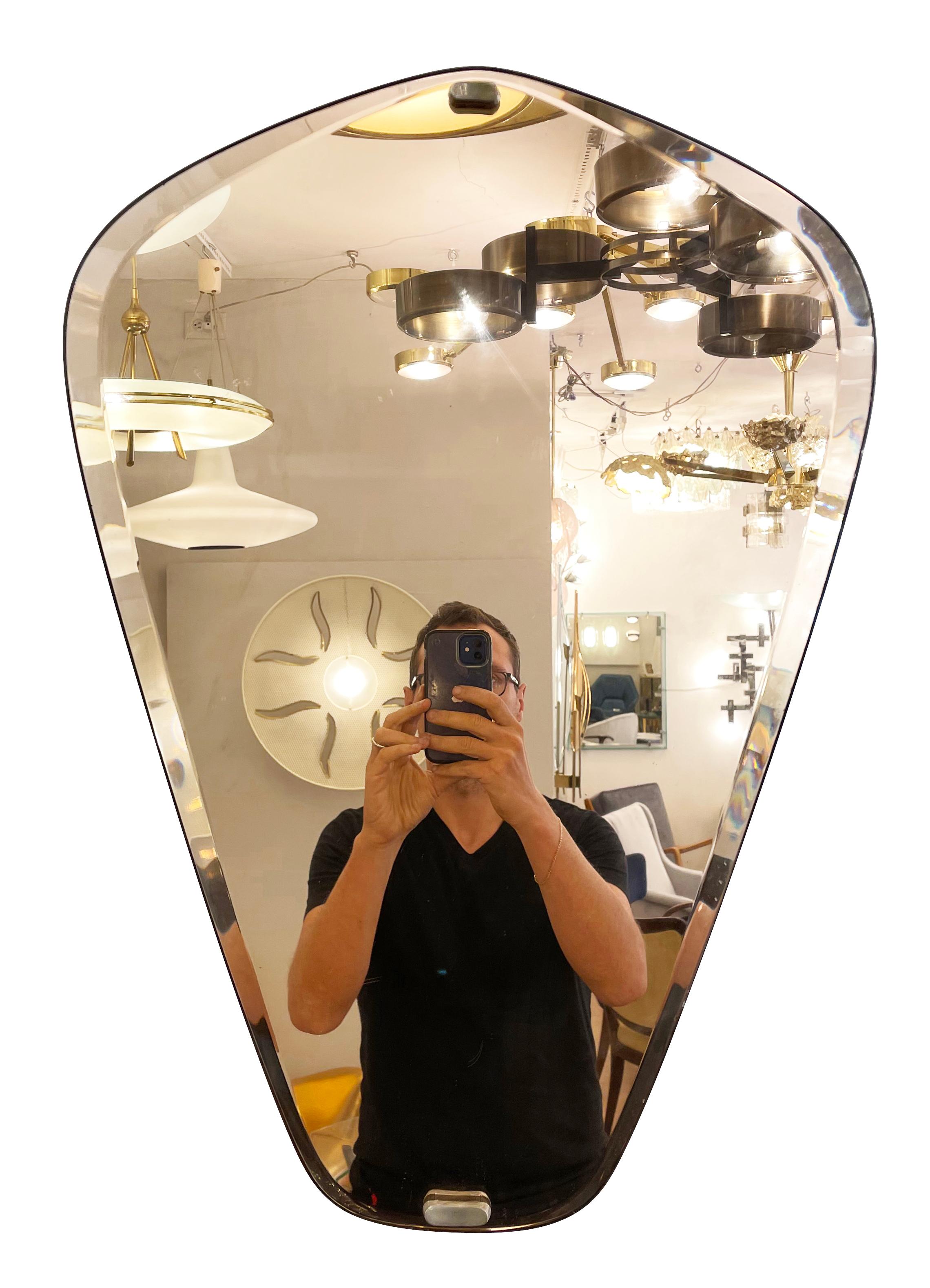 Rose Mirror by Fontana Arte, Italy, 1960s For Sale at 1stDibs