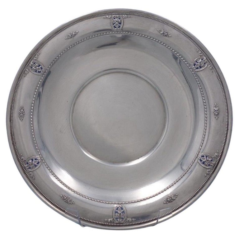 Rose Point by Wallace Sterling Silver Plate #4640-9 3/4" x 10" 8.7ozt ...