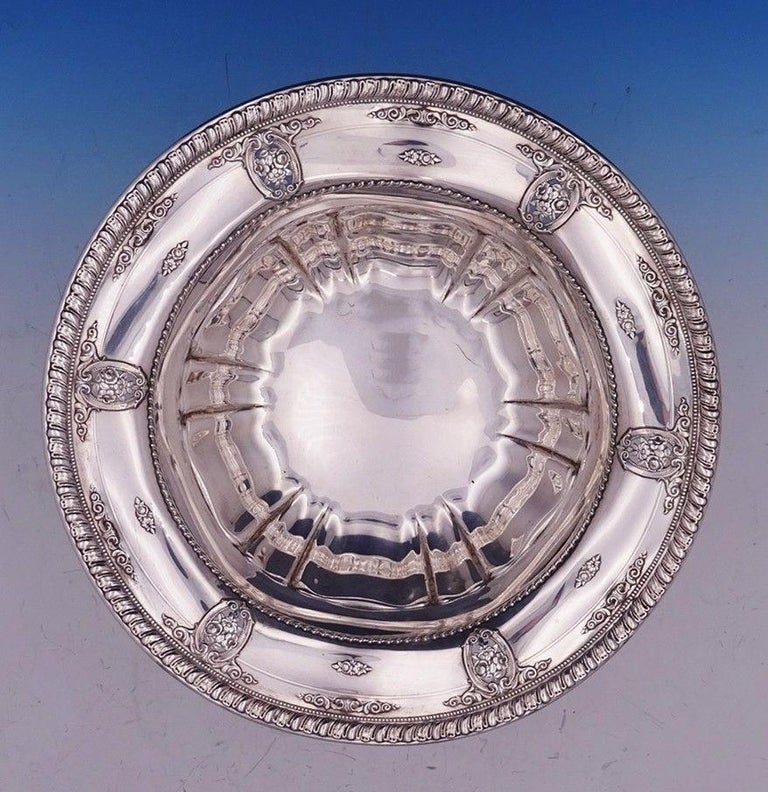 Rose Point by Wallace Sterling Silver Serving Bowl with Underplate at ...