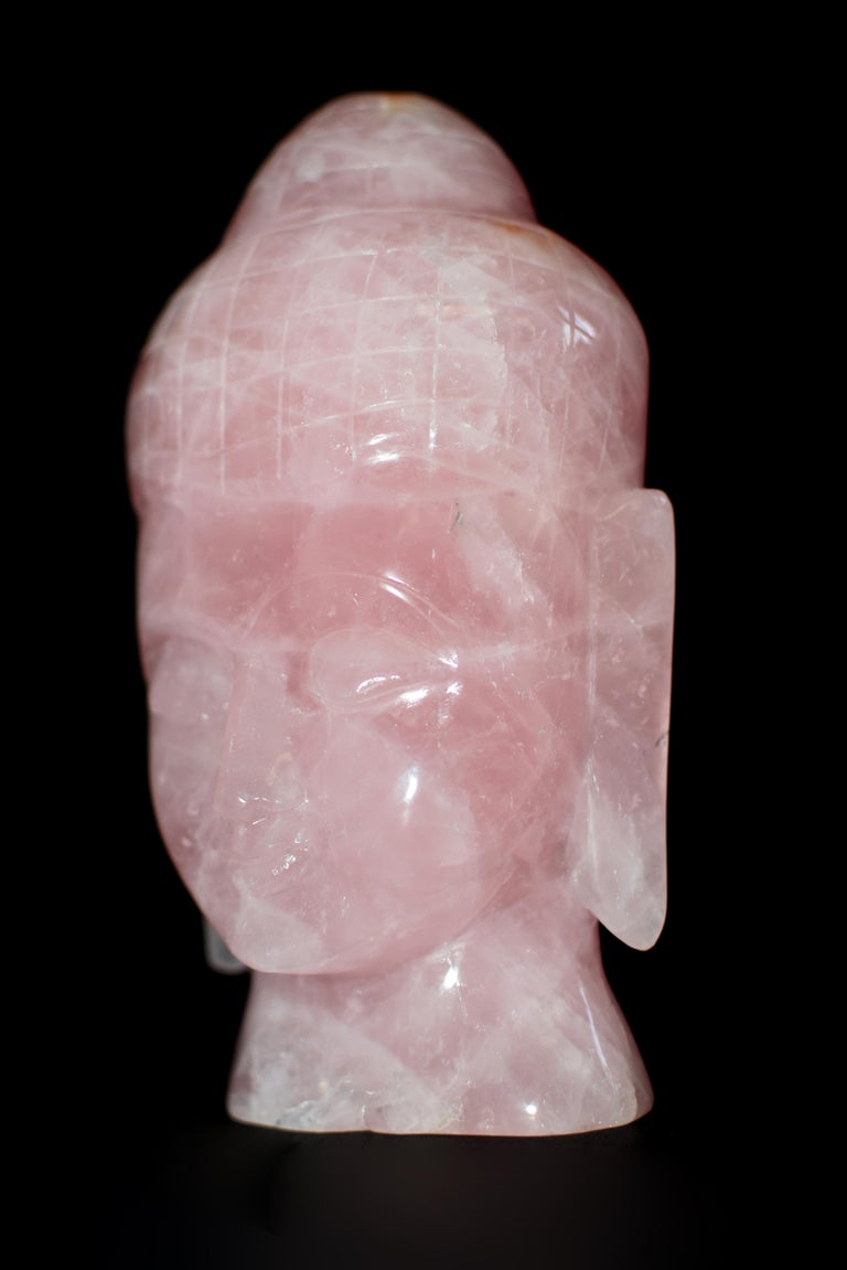 Rose Quartz Buddha Head 4.4 Lb For Sale at 1stDibs