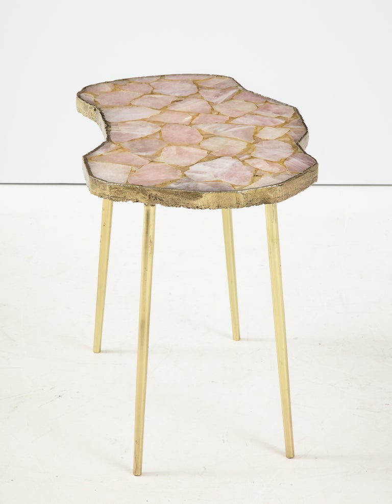 Rose Quartz Side Table at 1stDibs | pink quartz side table, rose quartz ...