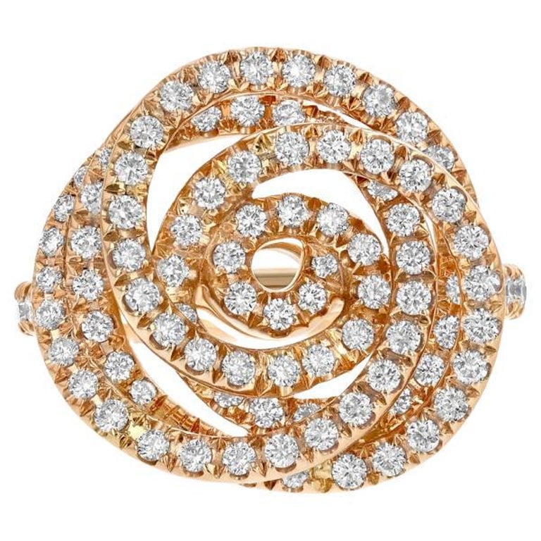 Rose Swirl Ring For Sale at 1stDibs