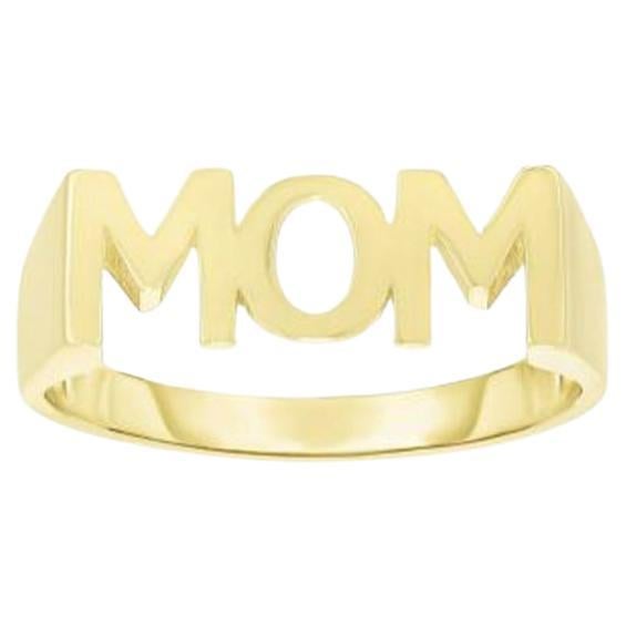 Customizable 14k Yellow Gold Letter "MAMA" Ring For Sale at 1stDibs
