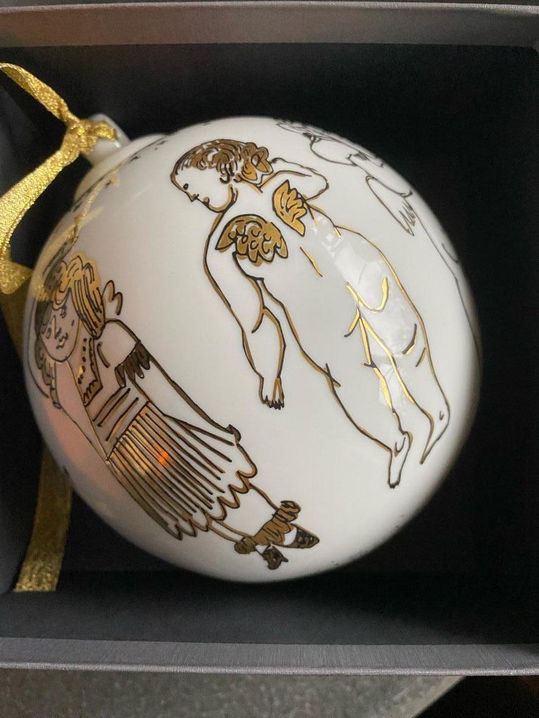 Rosenthal Andy Warhol "Golden Angels" Porcelain Big Ball, New at 1stDibs
