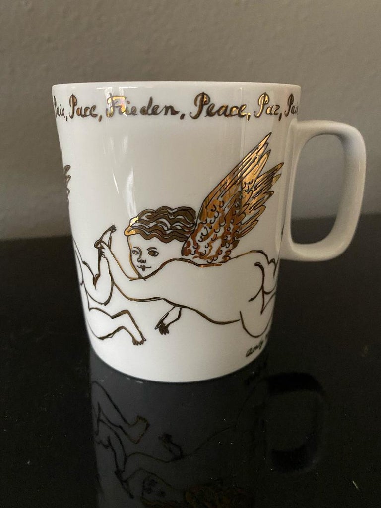 Rosenthal Andy Warhol "Golden Angels" Mug For Sale at 1stDibs