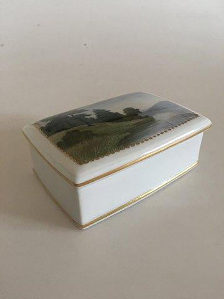 Rosenthal Art Nouveau Lidded Dish with Landscape Motif For Sale at 1stDibs