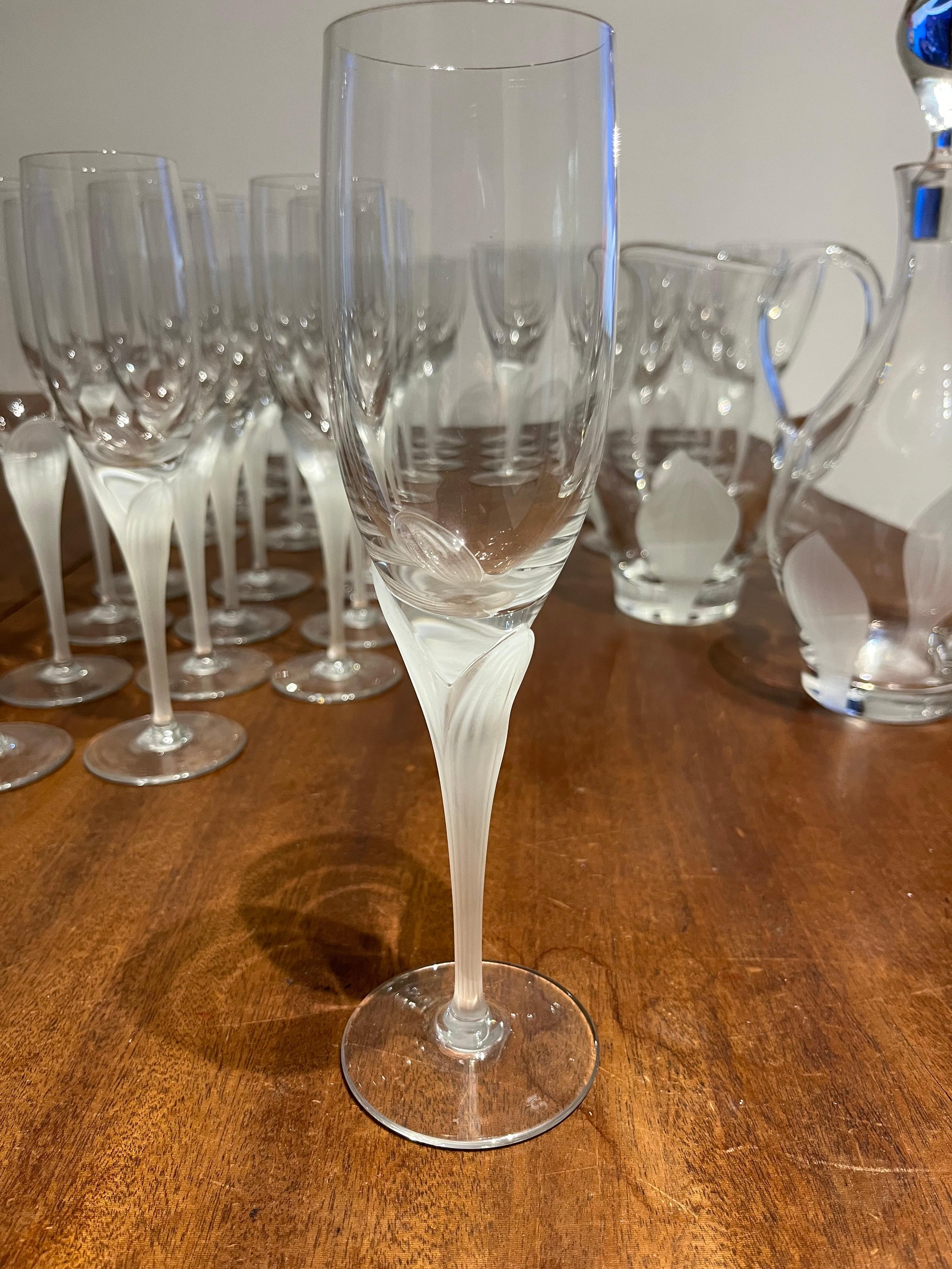 Rosenthal Crystal Glass Set, Iris model, 38 pieces. Intact, never used ...