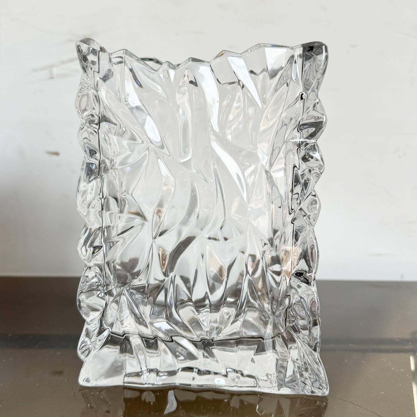 Rosenthal Crystal Paper Bag Vase For Sale at 1stDibs