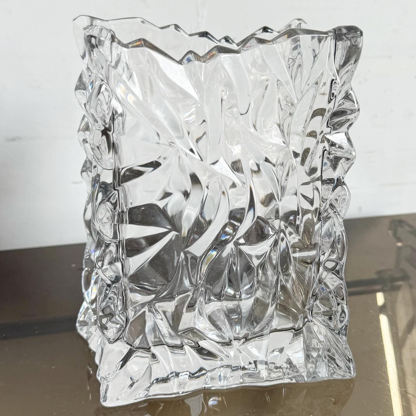 Rosenthal Crystal Paper Bag Vase For Sale at 1stDibs