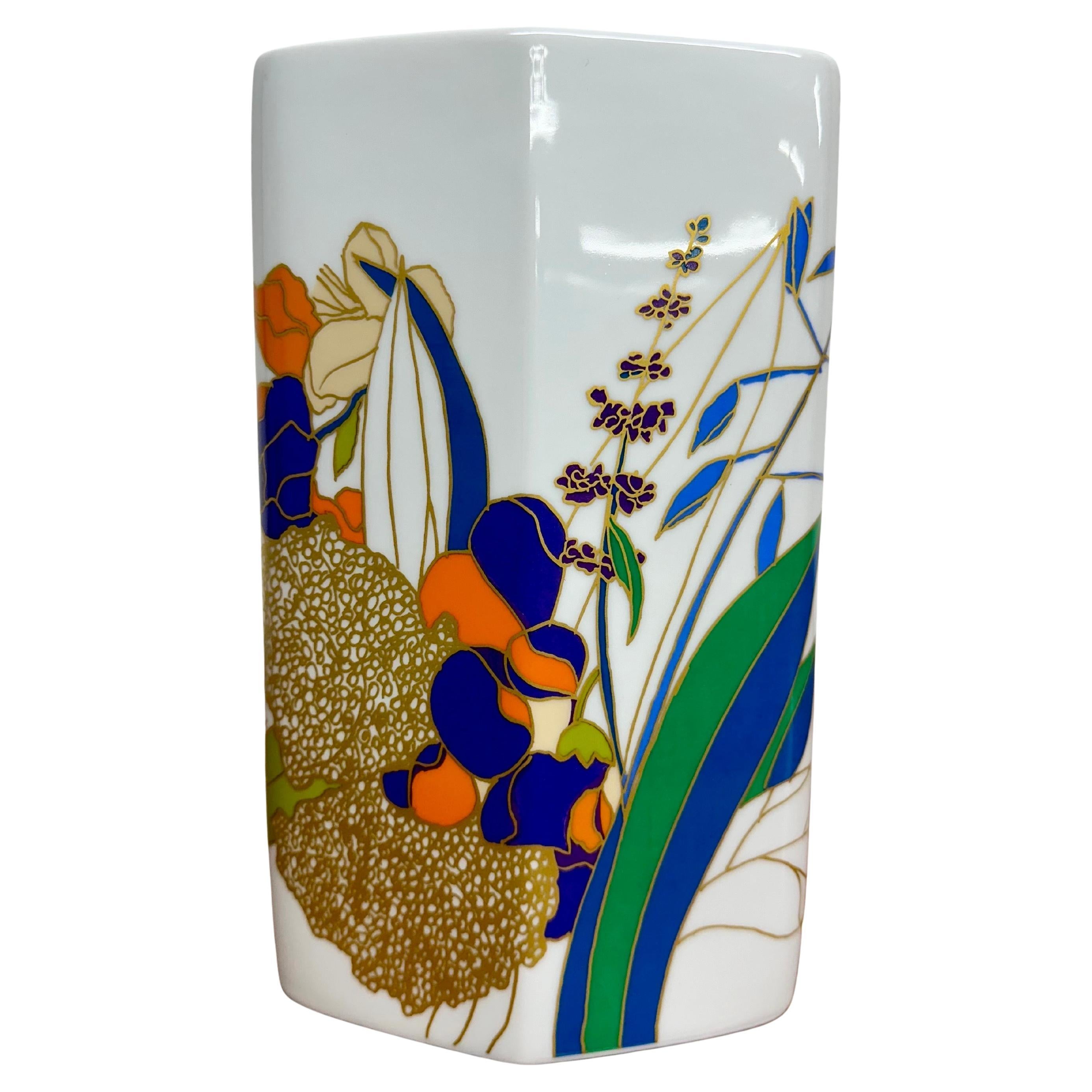 Floral Details German Porcelain Decorative Vase by Rosenthal For Sale ...