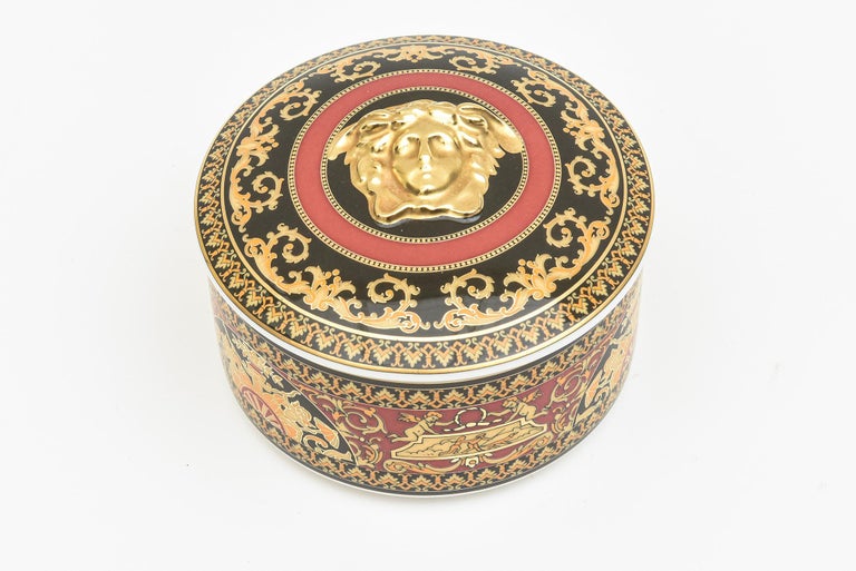 Rosenthal Germany Versace Porcelain Black, Red, White, Gold Medusa 2 ...