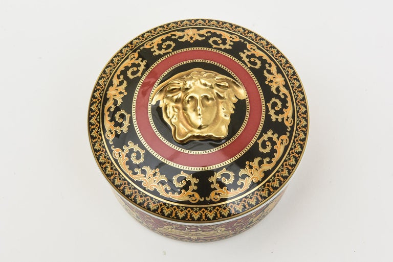 Rosenthal Germany Versace Porcelain Black, Red, White, Gold Medusa 2 ...