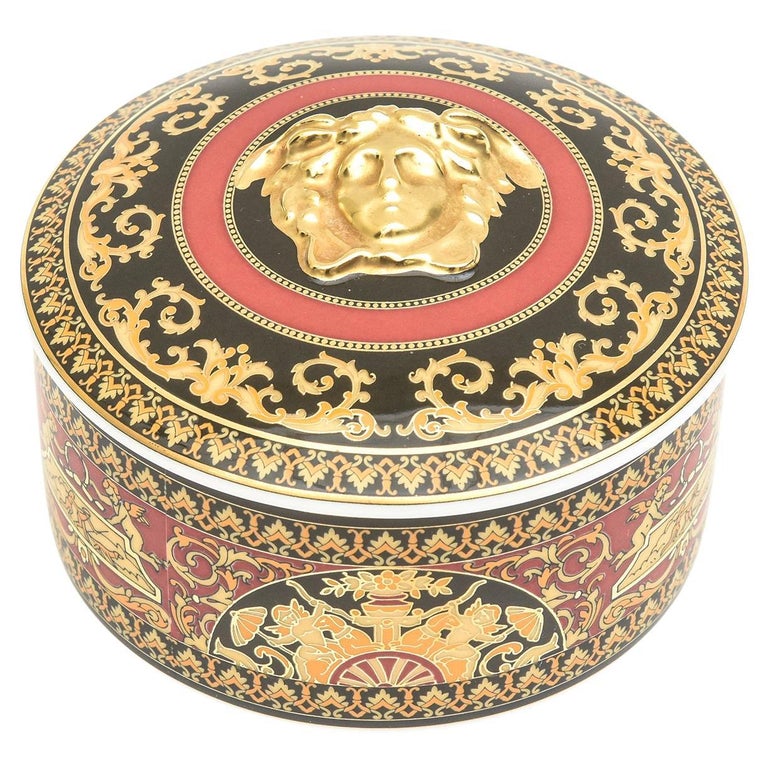 Rosenthal Germany Versace Porcelain Black, Red, White, Gold Medusa 2 ...