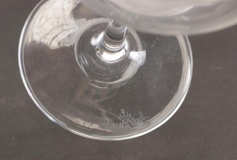 Rosenthal "Lotus Blossoms" 57 piece Stemware-Acid Etched Blossoms ...