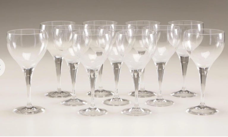 Rosenthal "Lotus Blossoms" 57 piece Stemware-Acid Etched Blossoms ...