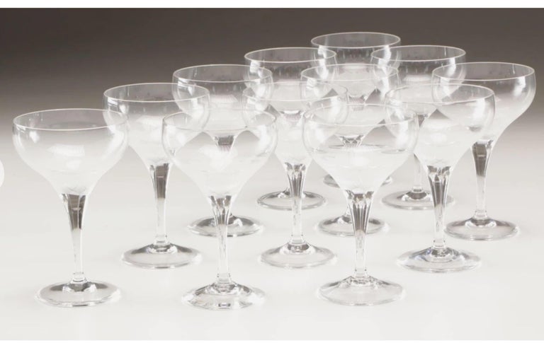 Rosenthal "Lotus Blossoms" 57 piece Stemware-Acid Etched Blossoms ...