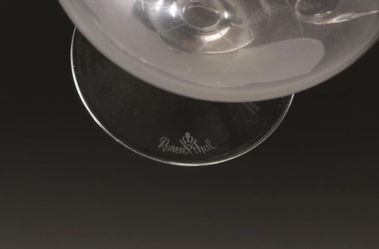 Rosenthal "Lotus Blossoms" 57 piece Stemware-Acid Etched Blossoms ...