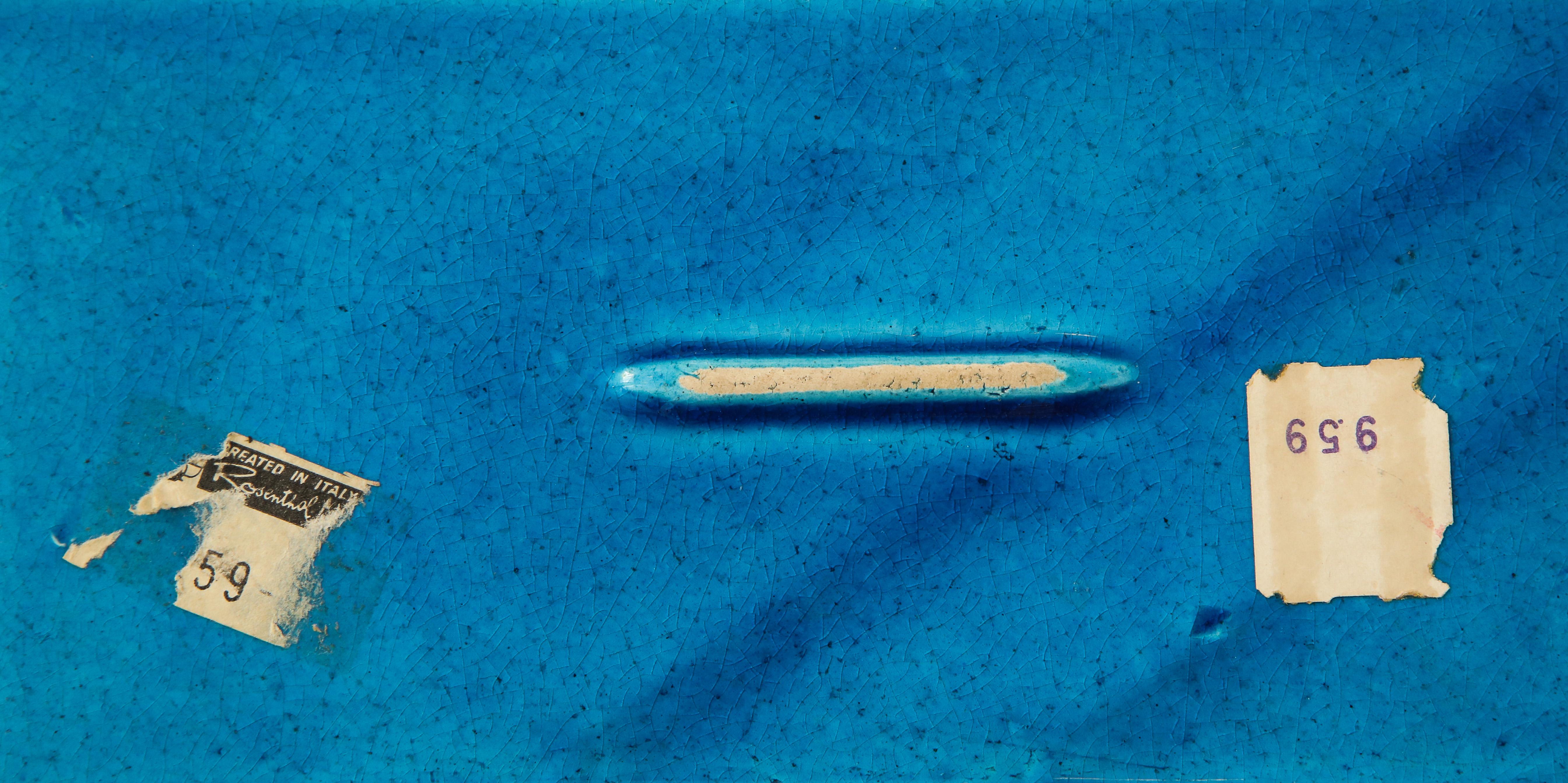 Bitossi for Rosenthal Netter Box, Ceramic, Blue Stripes, Signed For ...