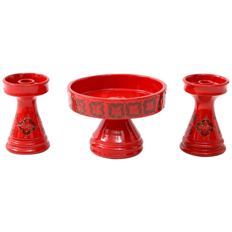 Rosenthal Netter Candleholders and Bowl Set For Sale at 1stDibs